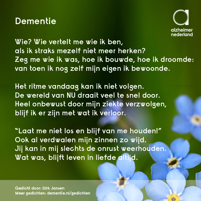 Stemmen op het mooiste gedicht | Dementie
